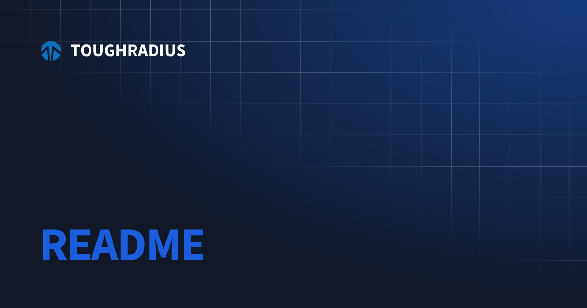 README | TOUGHRADIUS